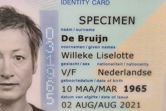 Features of the Dutch identity card 2021 | RvIG